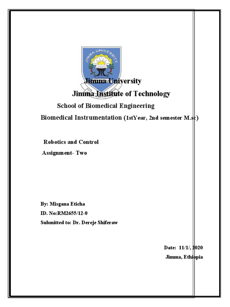 Robotics Assignment Two | Download Free PDF | Physics | Teaching ...