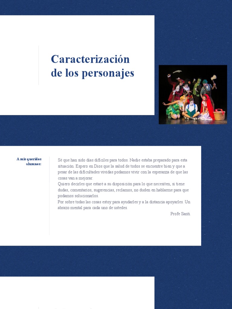 Caracterización de Los Personajes | PDF | Narrativa | Comportamiento