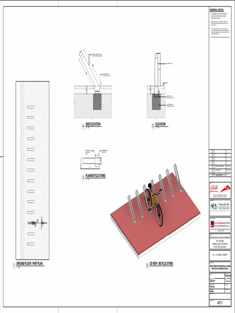 A311 - Non Structure Metal Work Bicycle Stand Details | PDF