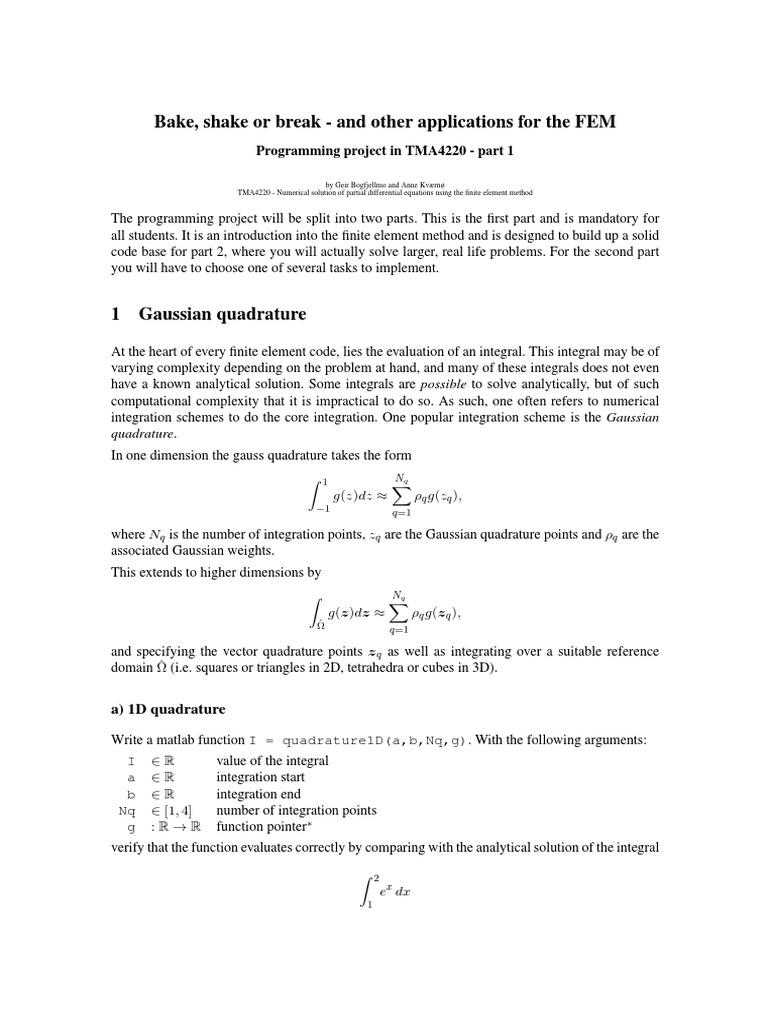 Tetra 1point | PDF | Finite Element Method | Integral