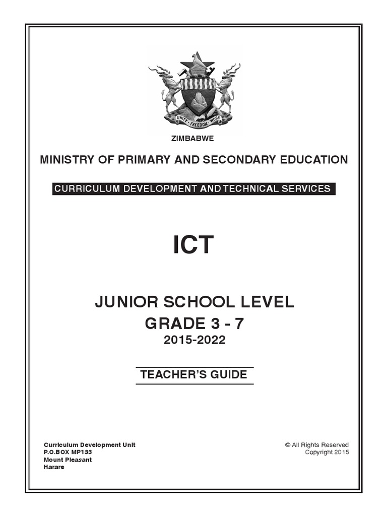 Ict - Junior - Grade 3 - 7 | PDF | Educational Technology | Curriculum