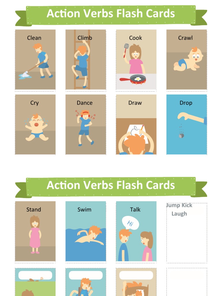 Verbs Flash Cards