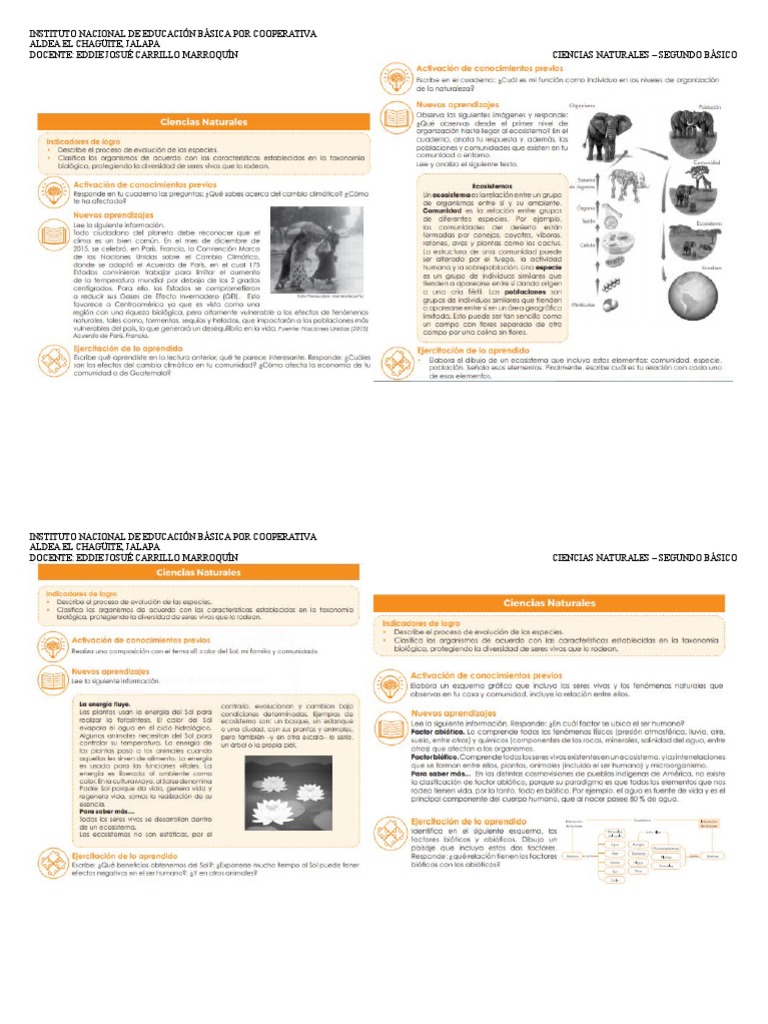 Ciencias Naturales Segundo Básico 2 | PDF