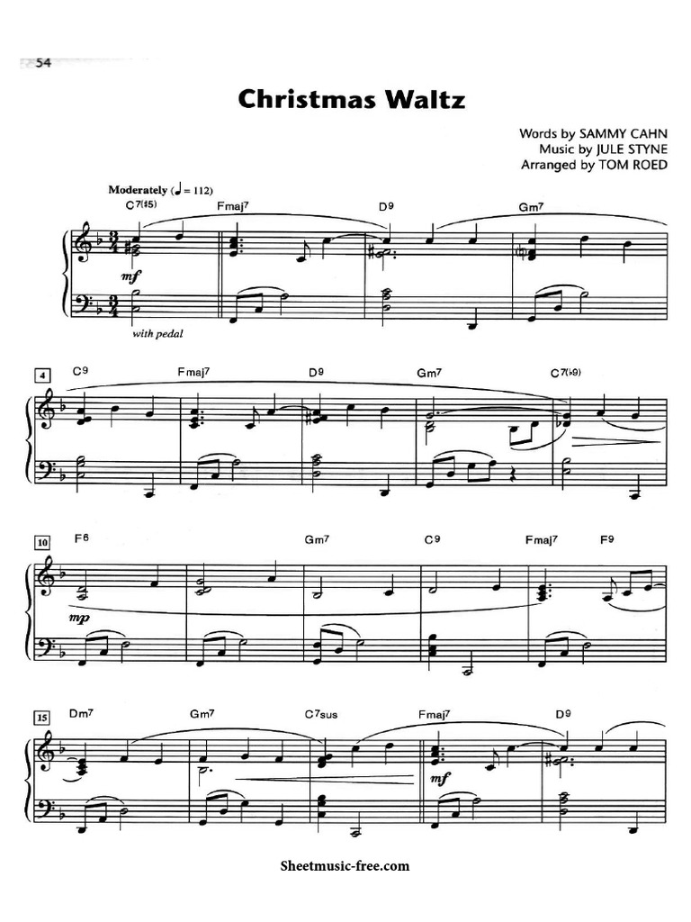 Christmas Waltz Sheet Music Christmas Sheet Music PDF | PDF
