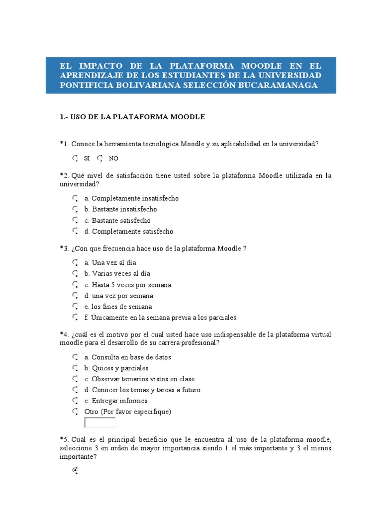 El Impacto de La Plataforma Moodle en El Aprendizaje de Los Estudiantes ...