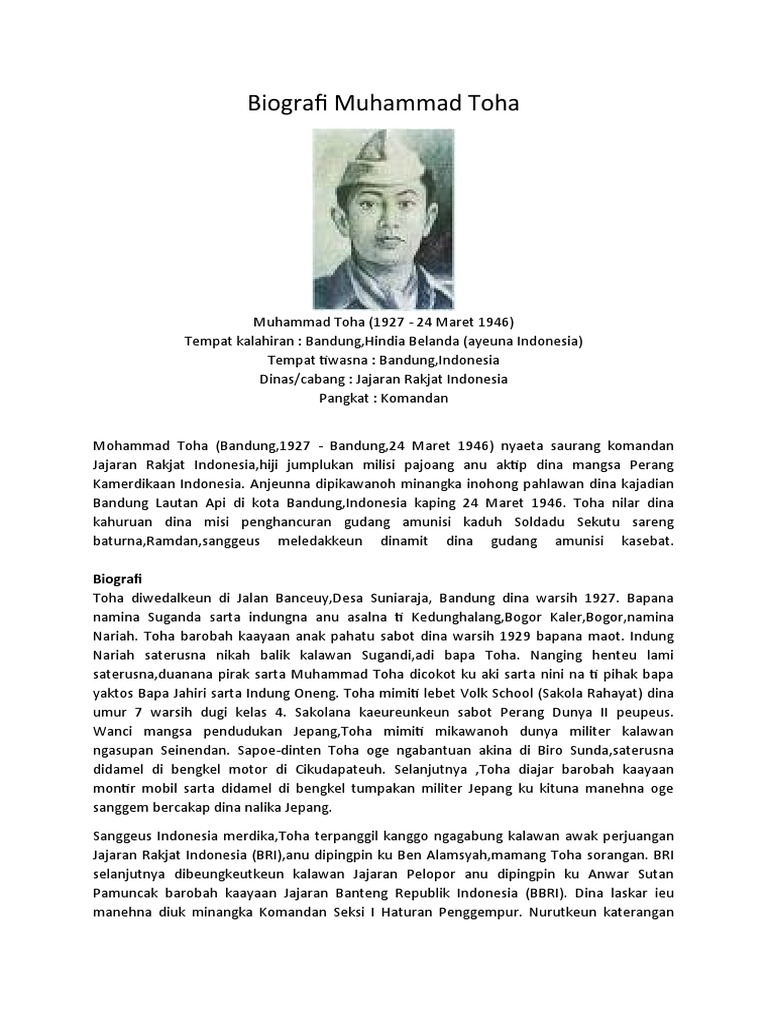 Biografi Muhammad Toha | PDF