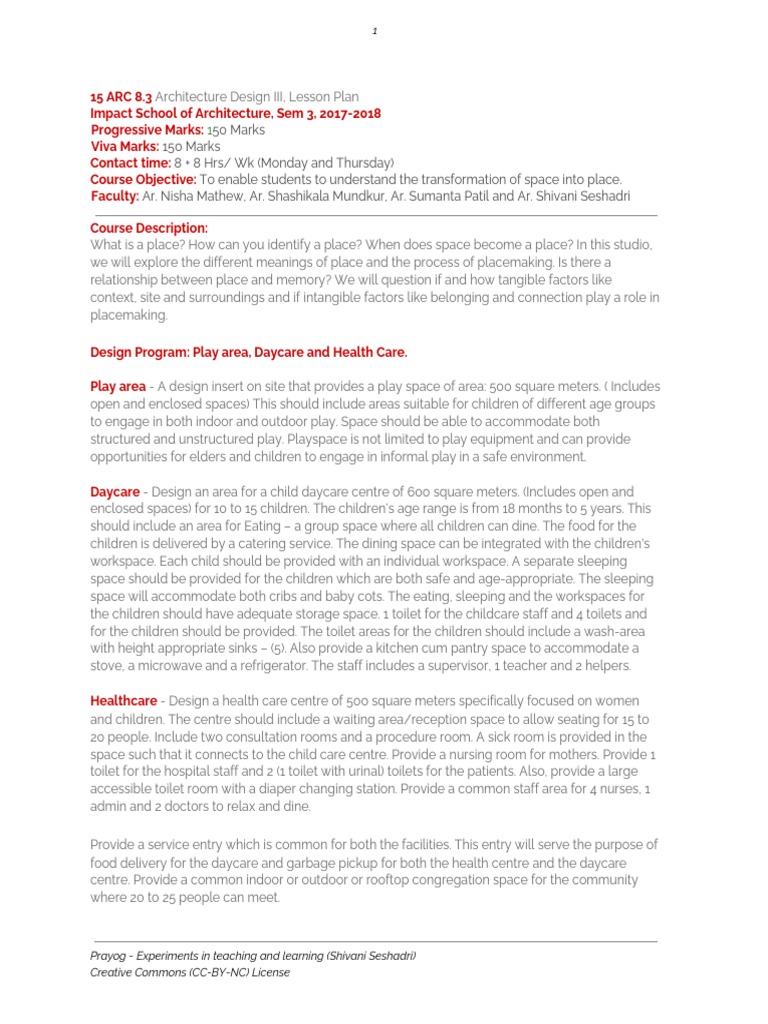 A Village Square Lesson Plan | PDF | Child Care | Relationships