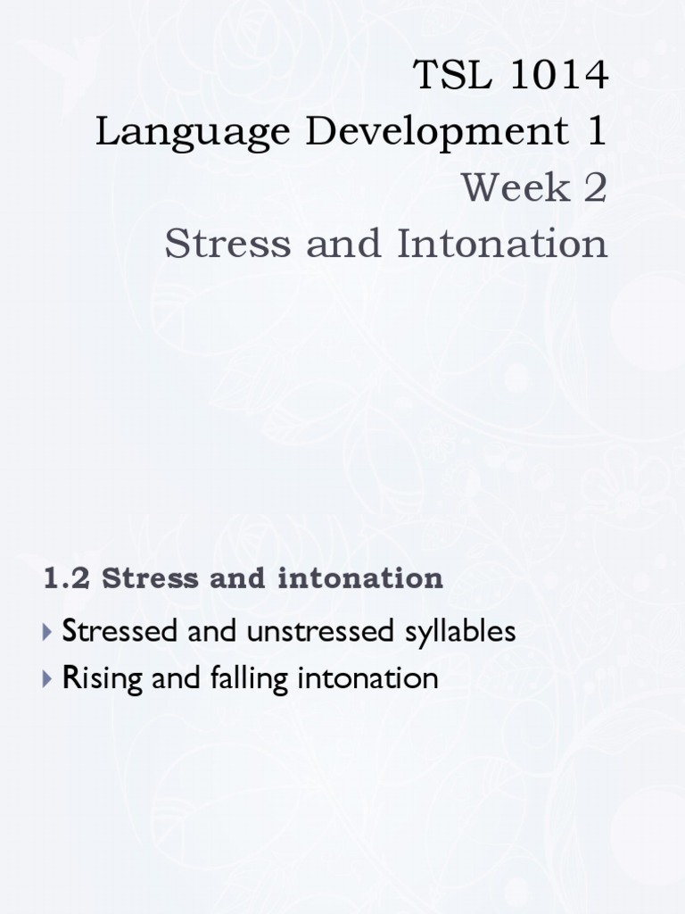 Stress and Intonation in English | PDF | Stress (Linguistics) | Syllable