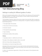 Basic Carding PDF | PDF | Clothing Industry | Textiles