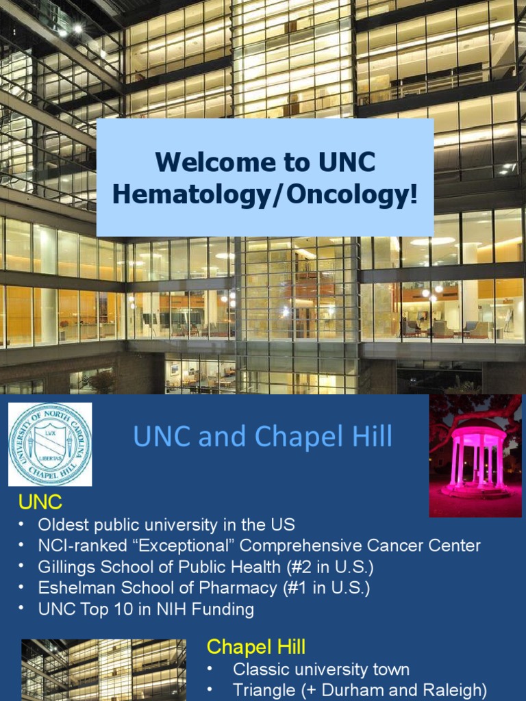 Welcome To UNC Hematology/Oncology! | PDF | Chemotherapy | Cancer