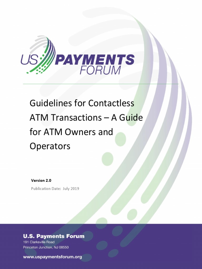 Guidelines For Contactless ATM Transactions - A Guide For ATM Owners ...