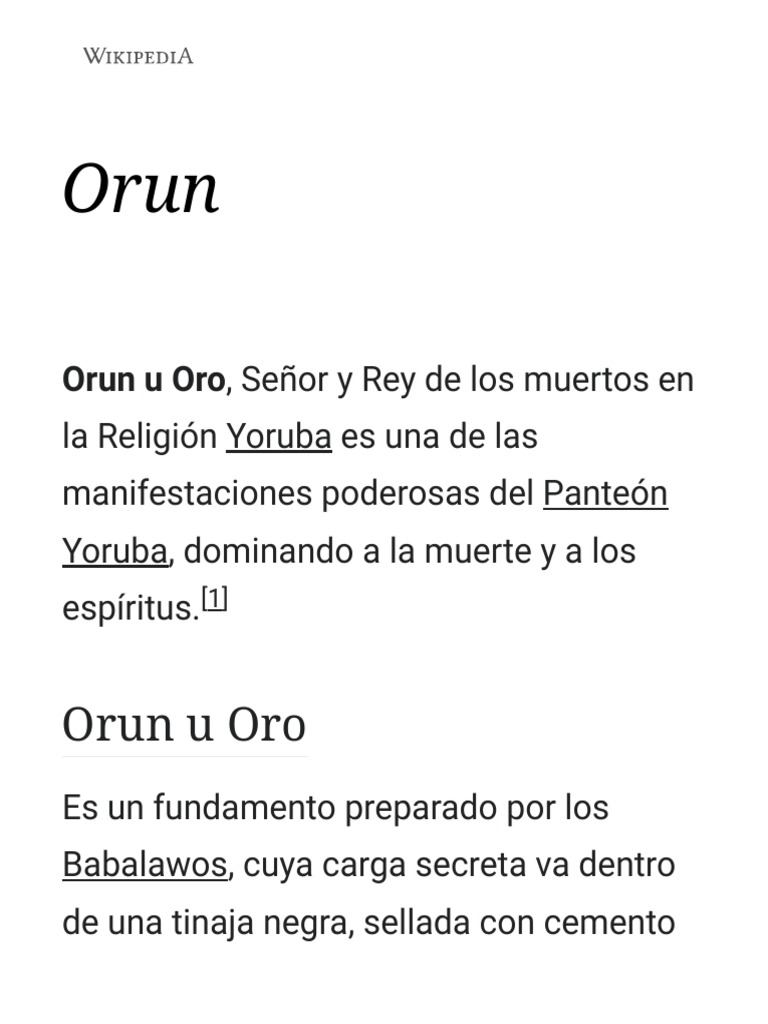 Orun - Wikipedia, La Enciclopedia Libre | PDF | Religión étnica ...
