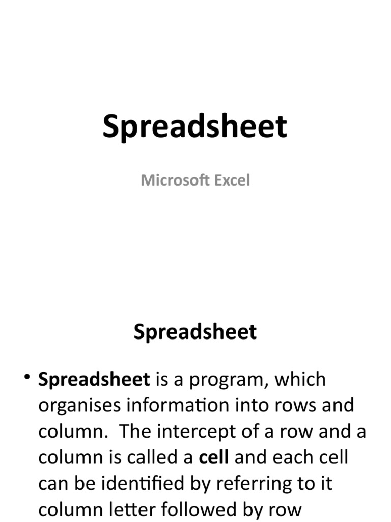 Spreadsheet Notes | PDF | Spreadsheet | Formula