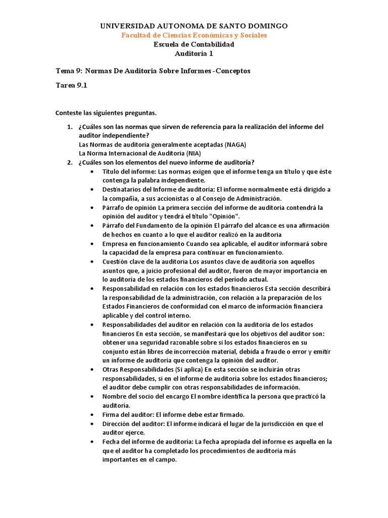 Normas de auditoría sobre informes del auditor independiente | PDF | Auditoría | Contralor