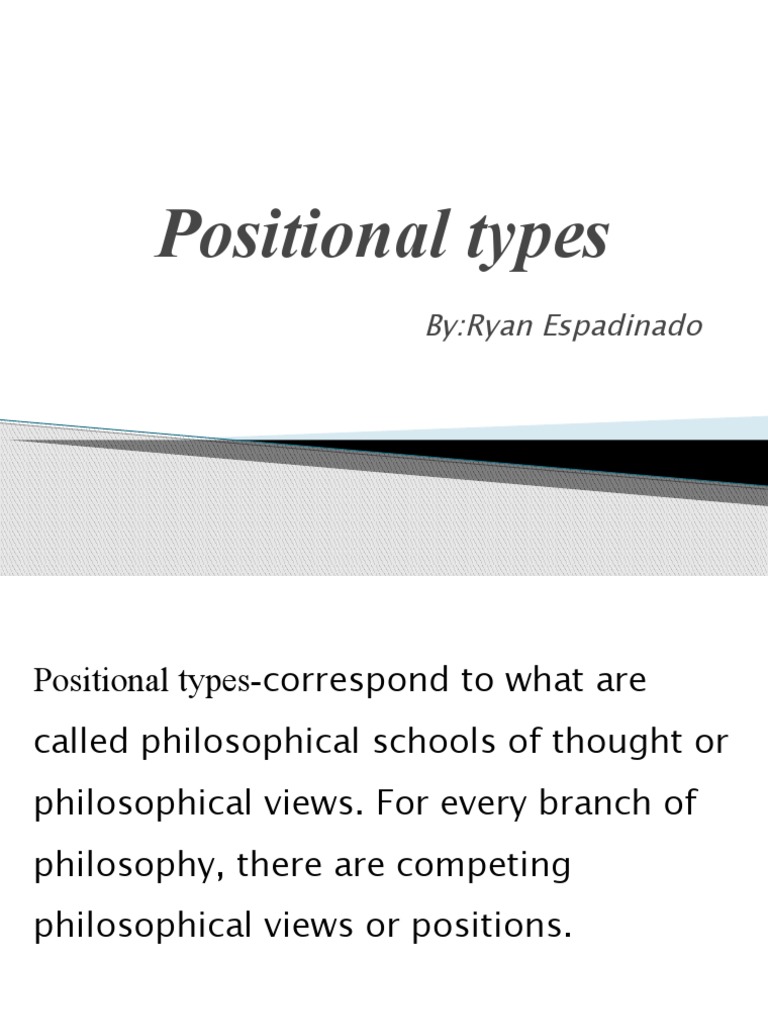 Types of Positional Philosophy | PDF