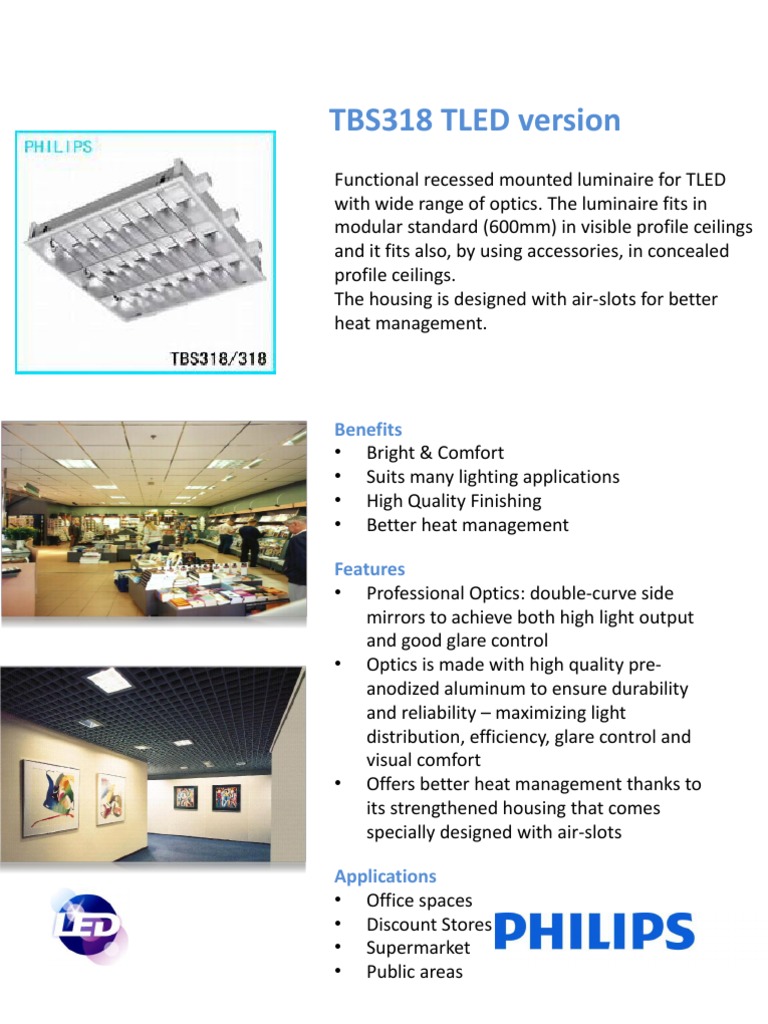 TBS318 - Product Datasheet TLED | PDF | Aluminium | Applied And ...