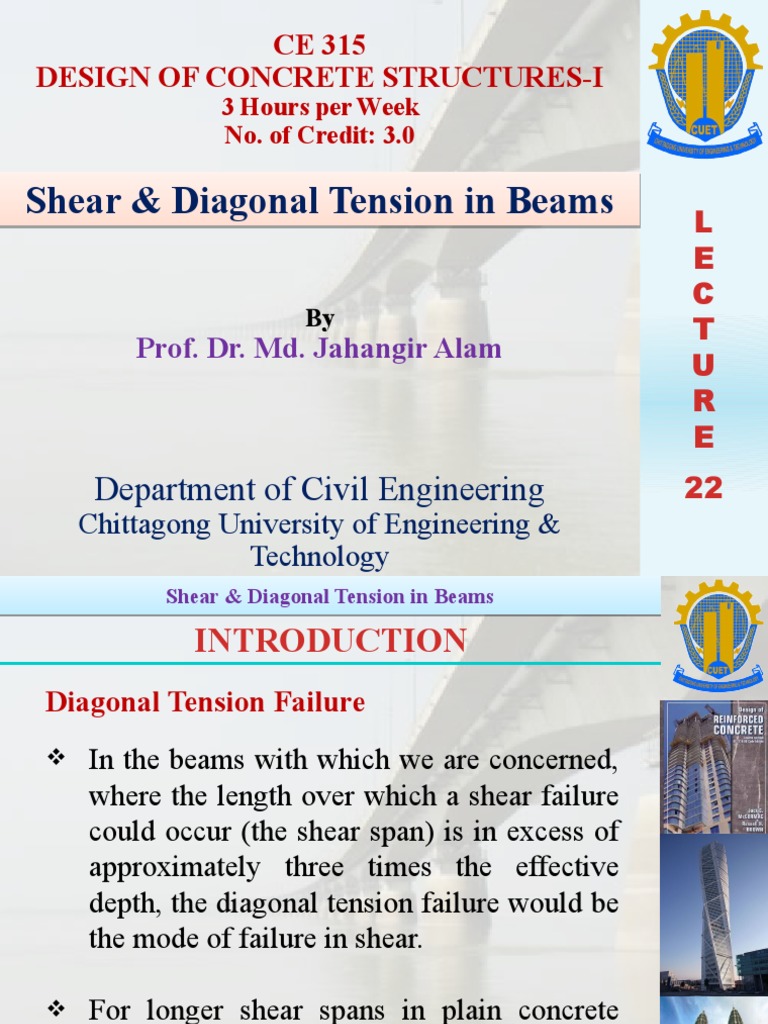 22 Shear & Diagonal Tension in Beams 02 | PDF | Beam (Structure) | Bending