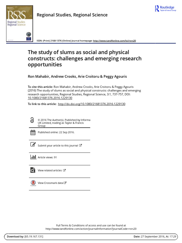 Chandu 1 | PDF | Slum | Remote Sensing