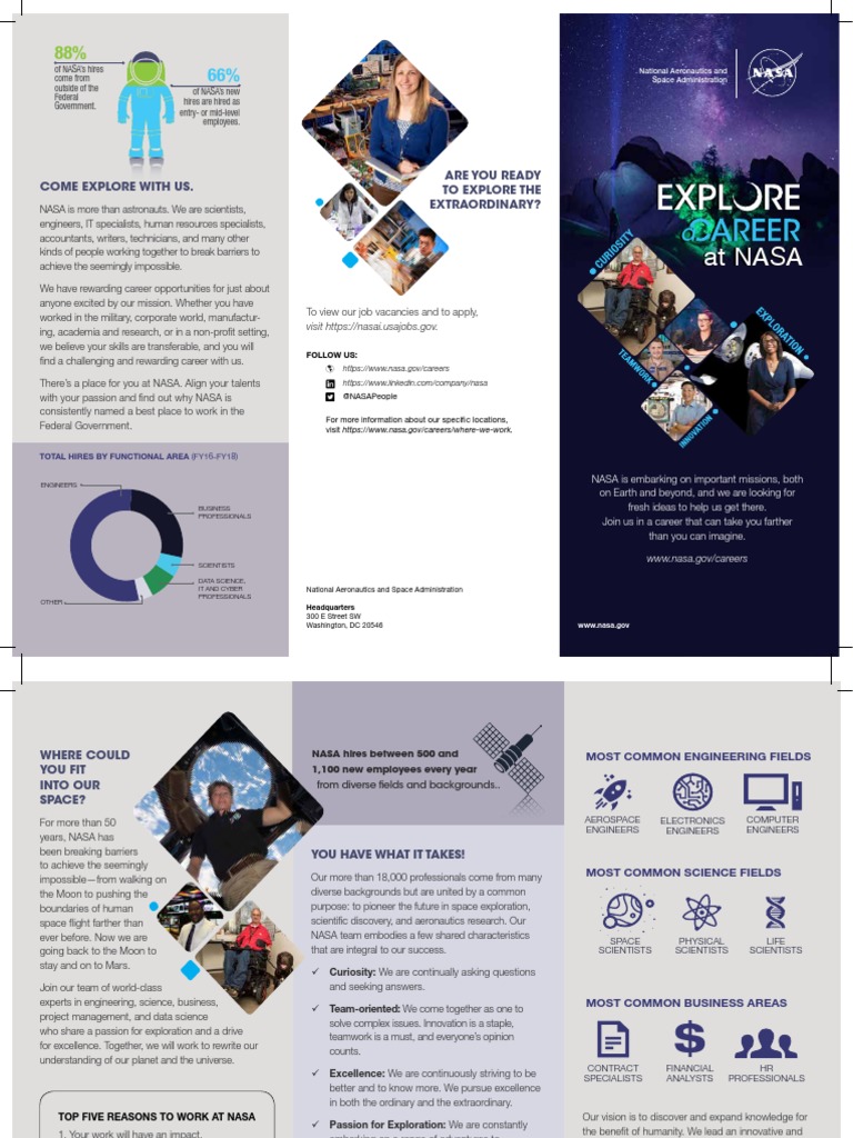 Recruitment Brochure Final | PDF | Nasa | Scientist
