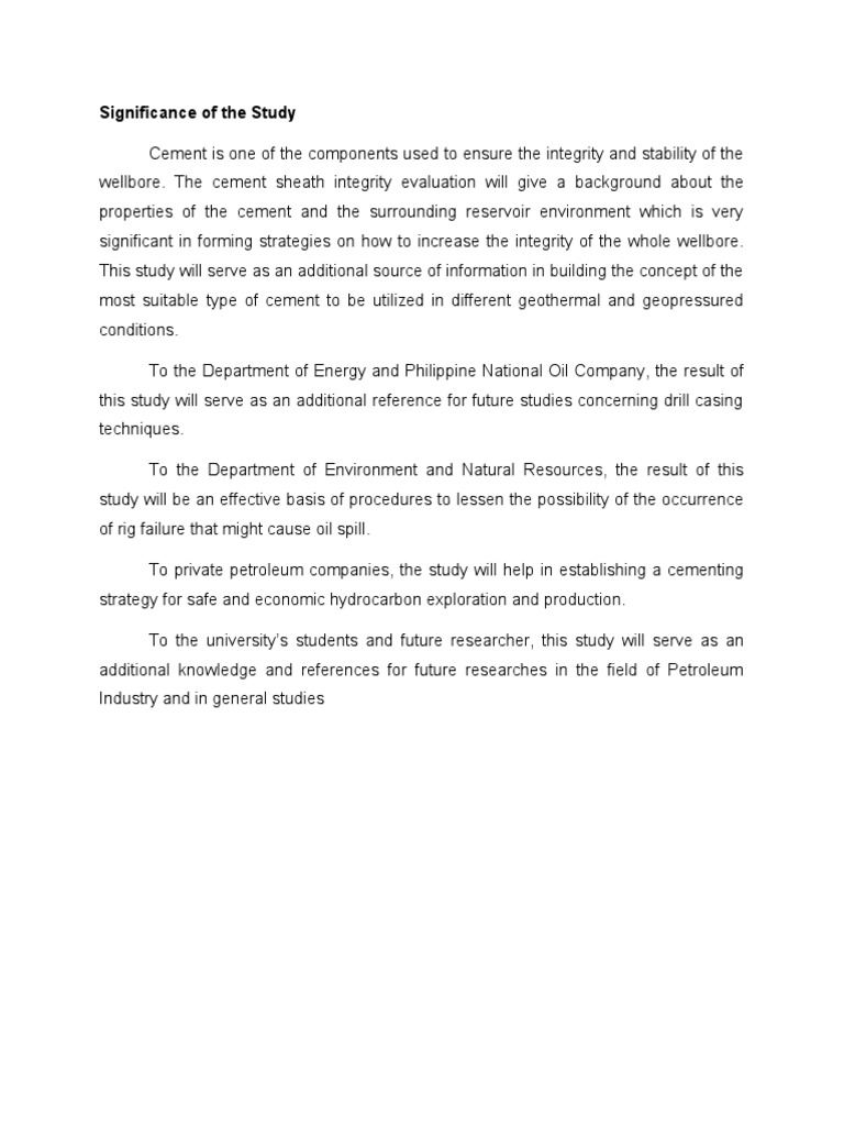 Significance of The Study | PDF