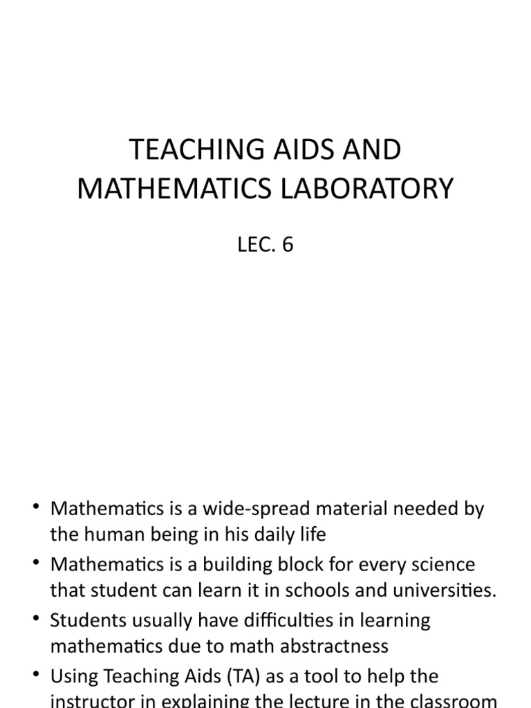 The Role And Benefits Of Teaching Aids In Enhancing Mathematics