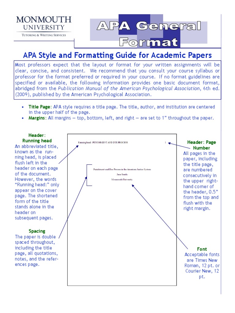 Apa General Format PDF | PDF | American Psychological Association | Apa ...
