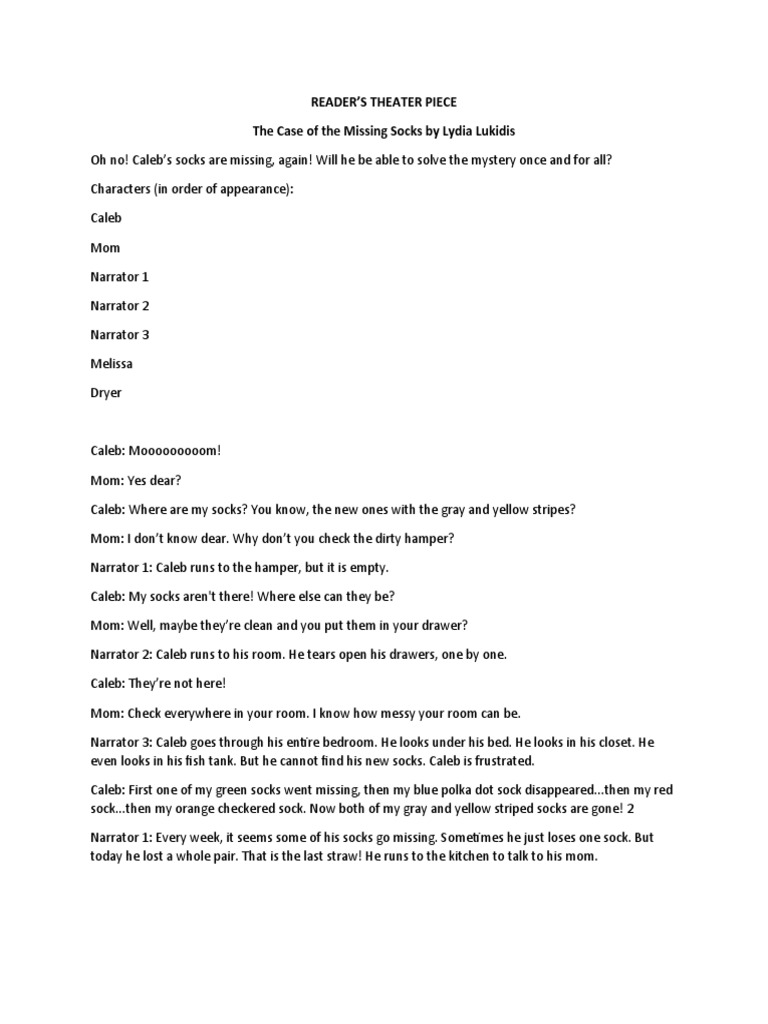 Caleb's Sock Mystery Unraveled | PDF | Mystery, Thriller & Crime Fiction