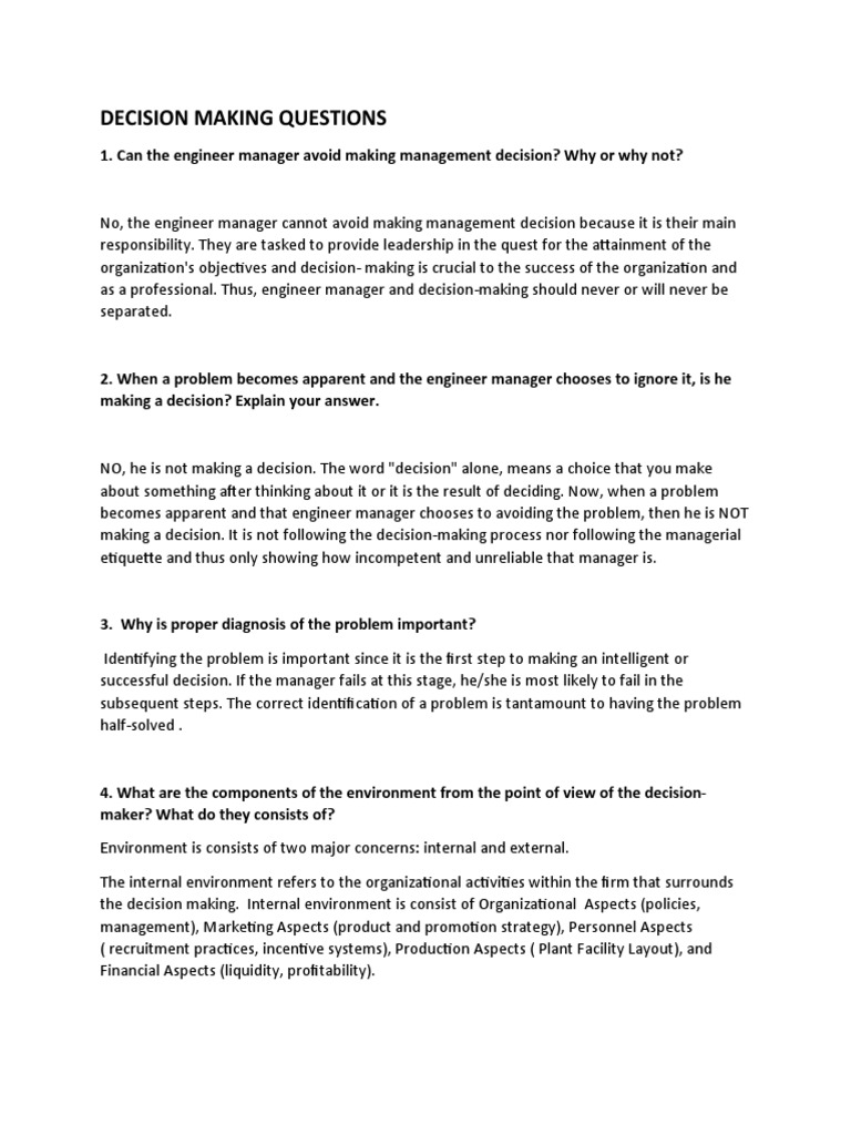 Decision Making Question | PDF | Bayesian Inference | Decision Making