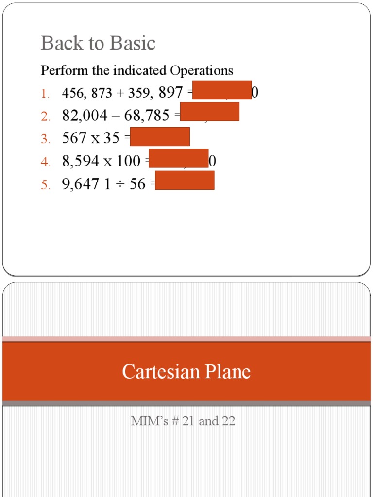 Lesson 8 Cartesian Plane Pdf Cartesian Coordinate System Algebraic Geometry