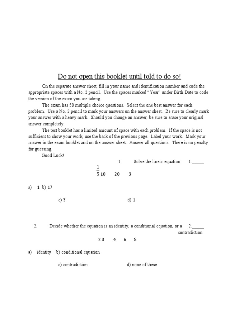 Booklet of 100 Math Questions. | PDF | Area | Elementary Mathematics