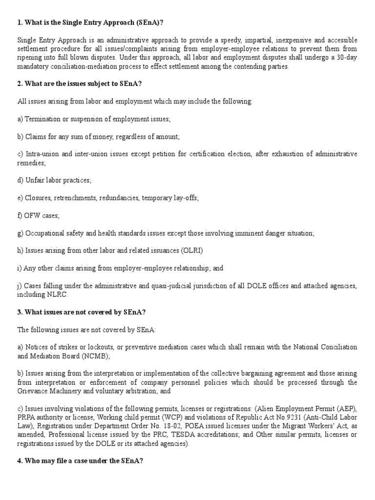 Single Entry Approach | Download Free PDF | Arbitration | Strike Action