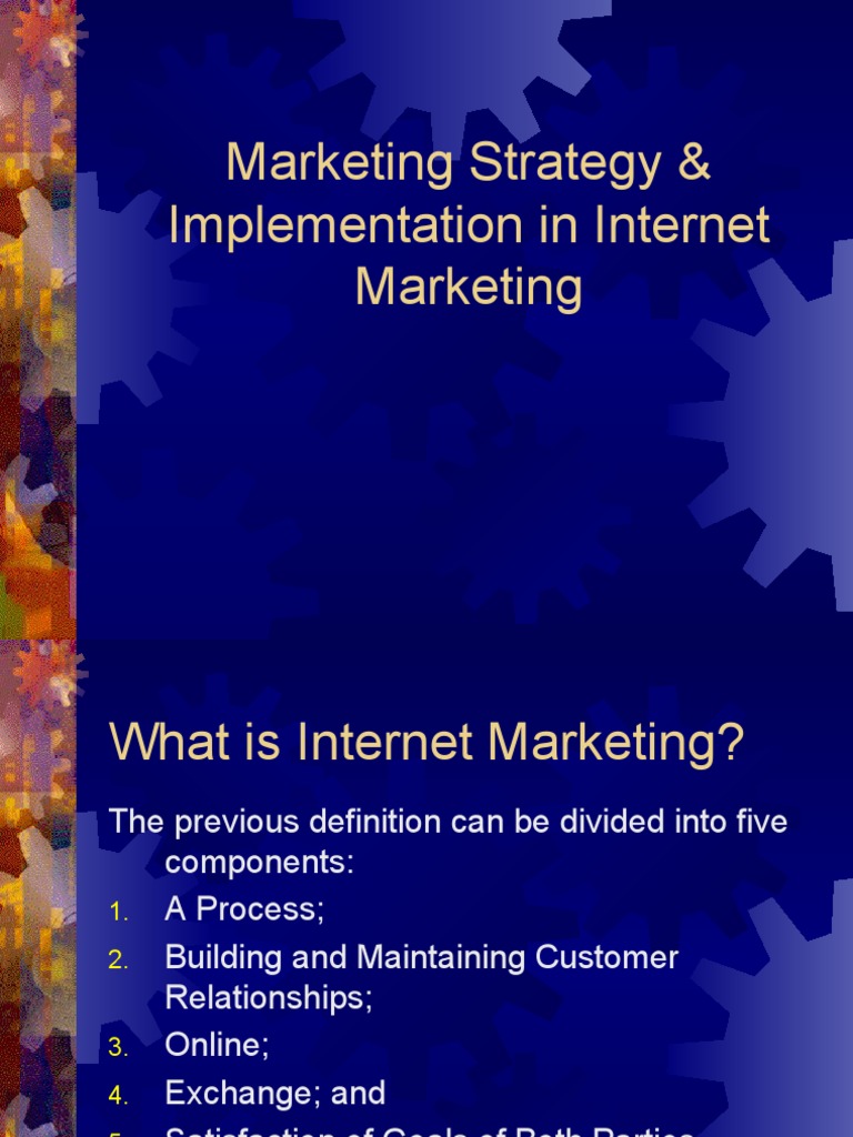 Marketing Strategy & Implementation in Internet Marketing | PDF ...