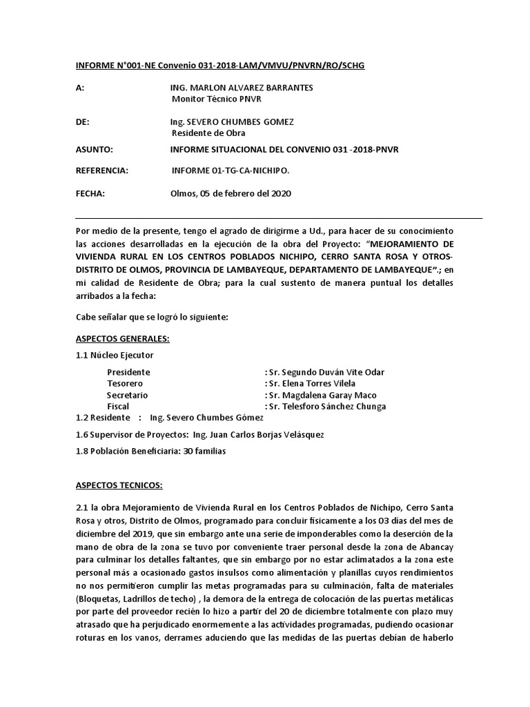 Informe de Sustento | PDF | Presupuesto | Pinturas