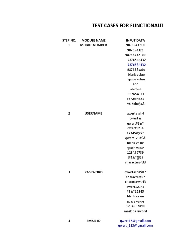 Functionality Testing Assignment For Registration Page | PDF ...