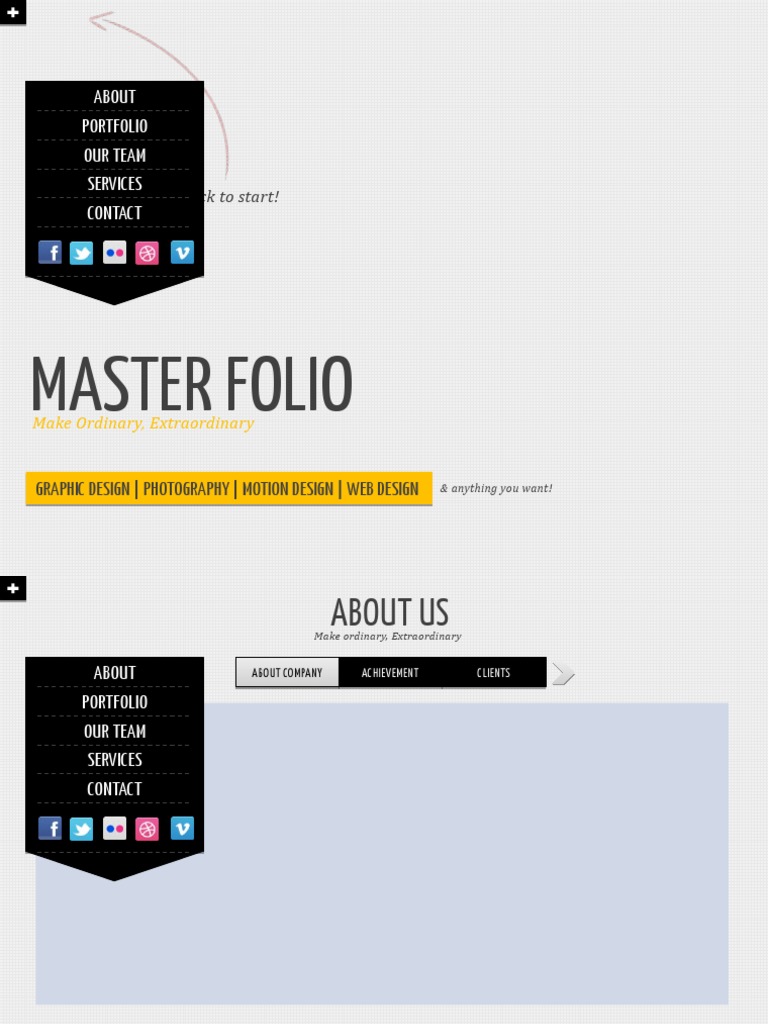 Master Folio: About Portfolio Our Team Services Contact | Download Free ...