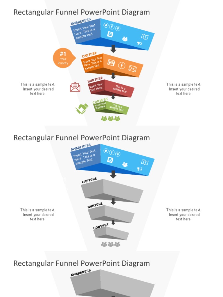Rectangular Funnel Powerpoint Diagram: Awa Ren Ess | PDF