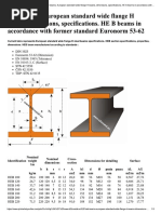 HEA Beam Dimensions and Weights | PDF