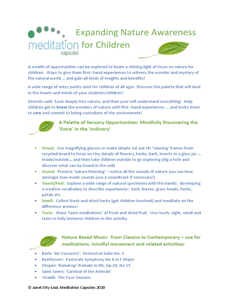 Expanding Nature Awareness For Children | PDF | Trees | Nature