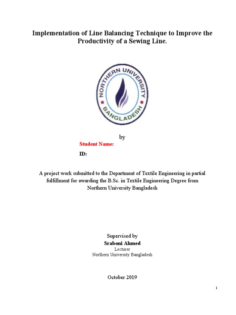 Project Initial Pages, NUB Format | PDF