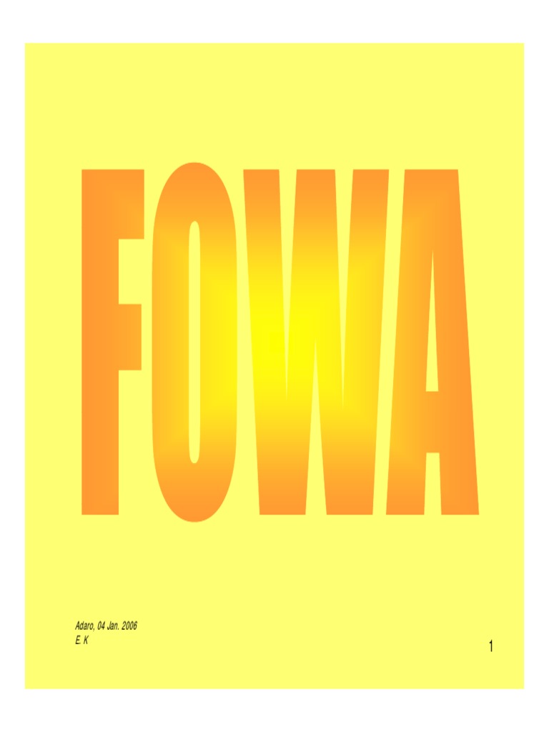 FOWA Presentation1 | PDF