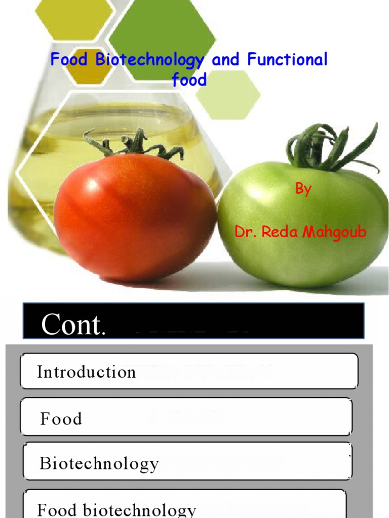 Food Biotechnology and Functional Food: Dr. Reda Mahgoub | PDF ...