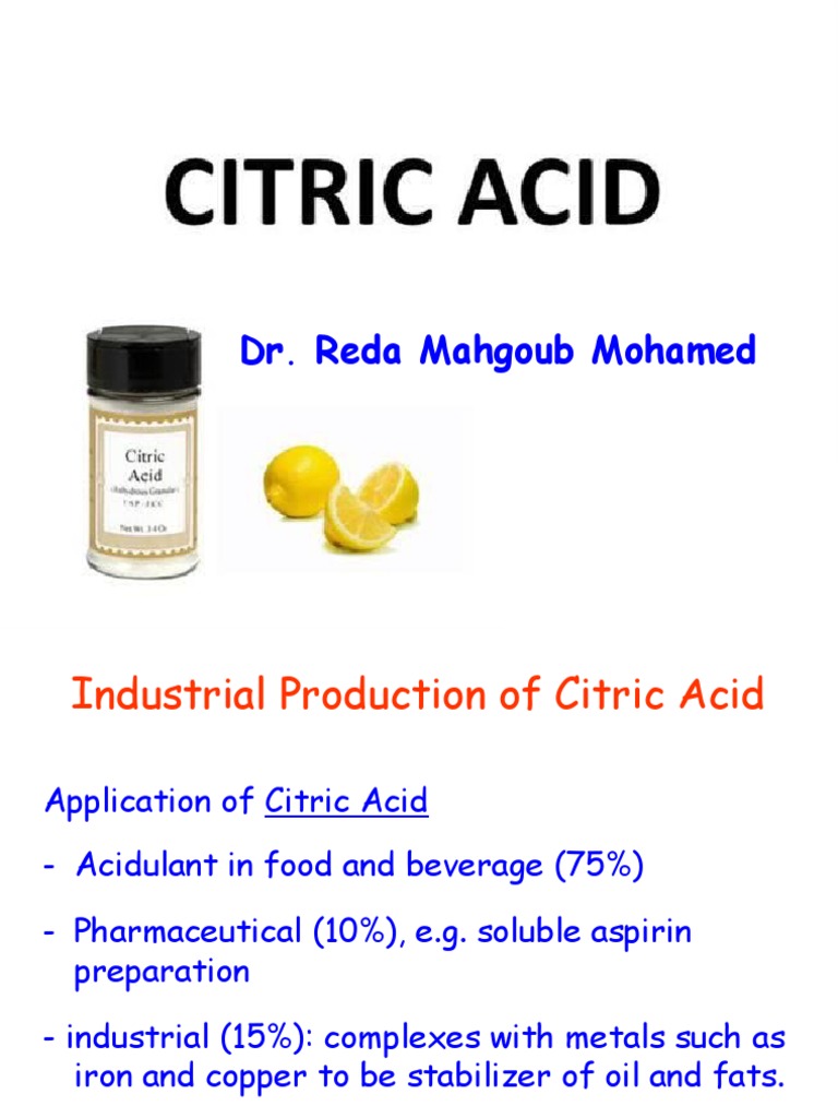 Practical Production of Citric Acid | PDF | Fermentation | Materials