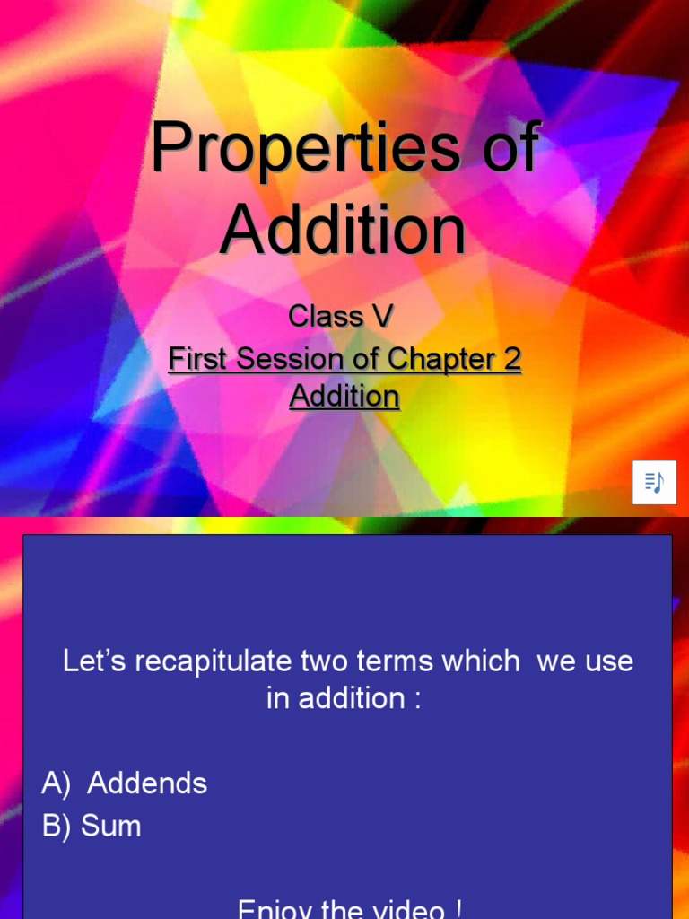 Properties Of Addition PDF Mathematical Concepts Elementary 