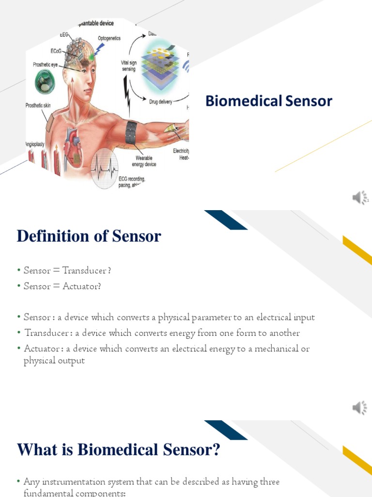 Lecture 6 - Biomedical Sensor PDF | PDF | Biosensor | Sensor