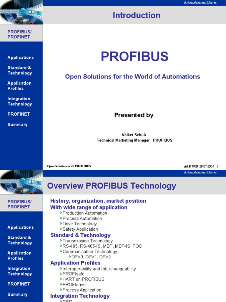 Lunch and Learn - Profibus | PDF | Industrial Engineering | Physical ...