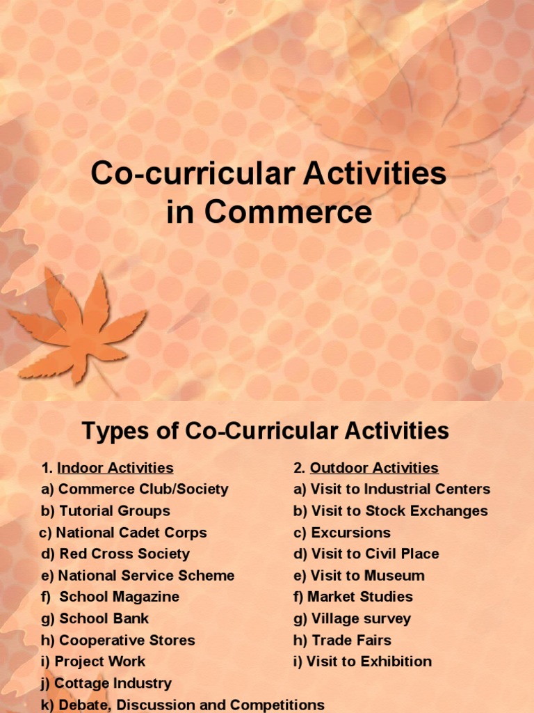 Commerce Co-Curricular Activities Guide | PDF | Stocks | Market (Economics)