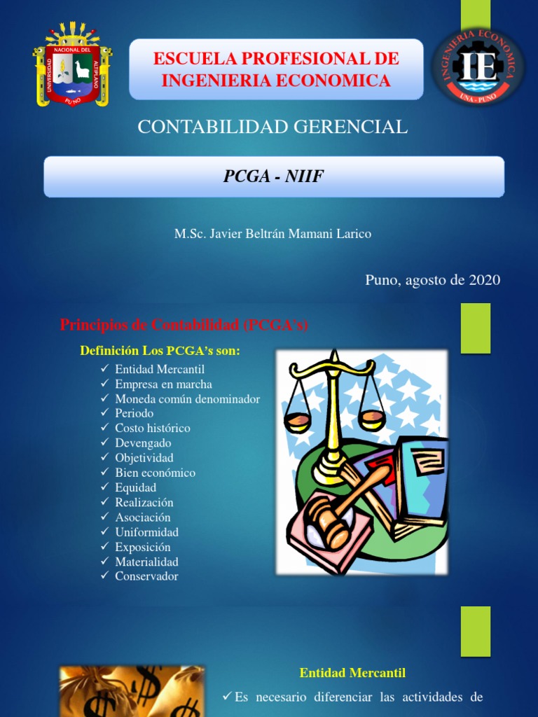 Contabilidad gerencial: Principios de contabilidad (PCGA) y Normas ...