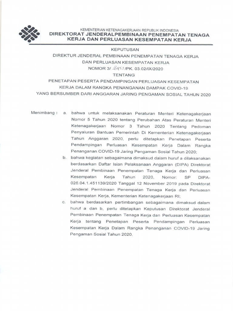 SK Pendamping TKS JPS PDF | PDF