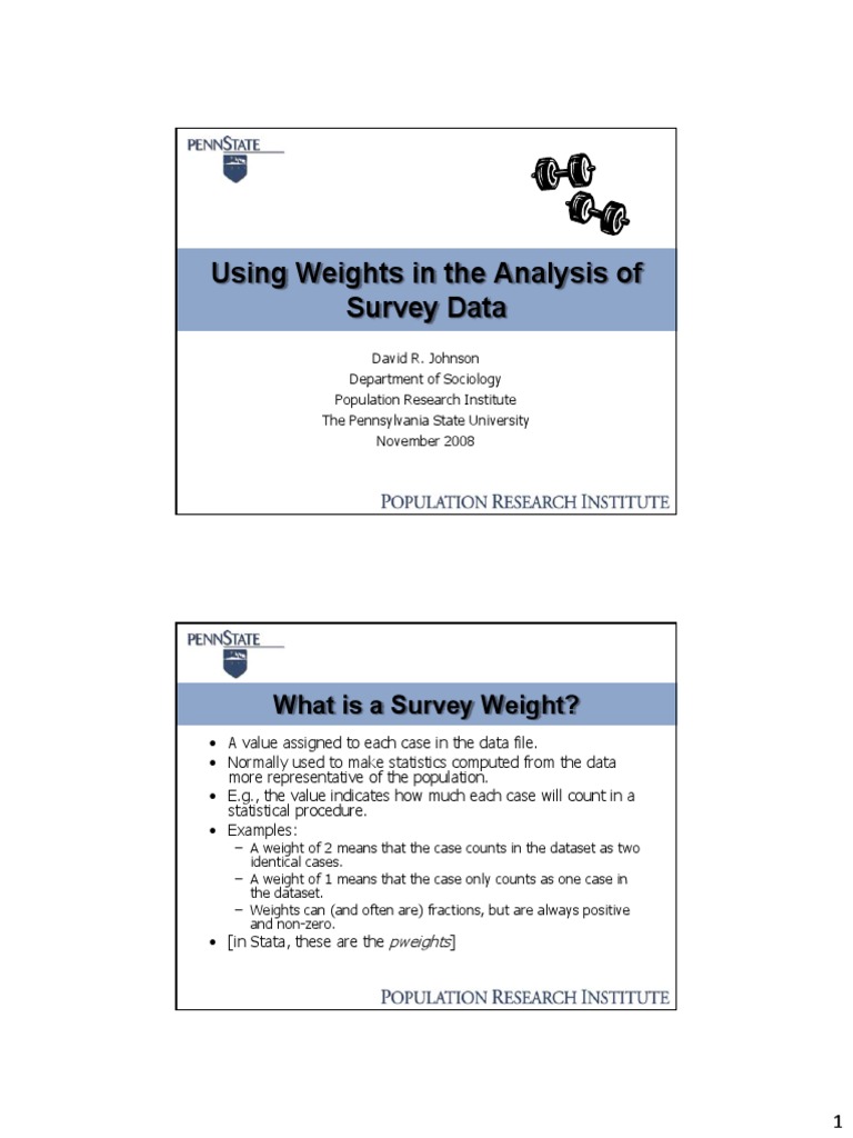 Survey Data Weighting Techniques | PDF | Statistics | Regression Analysis