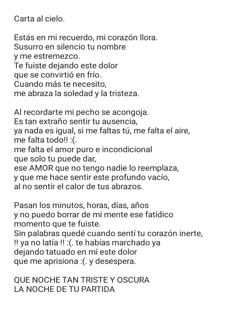 Carta Al Cielo Pdf Pdf